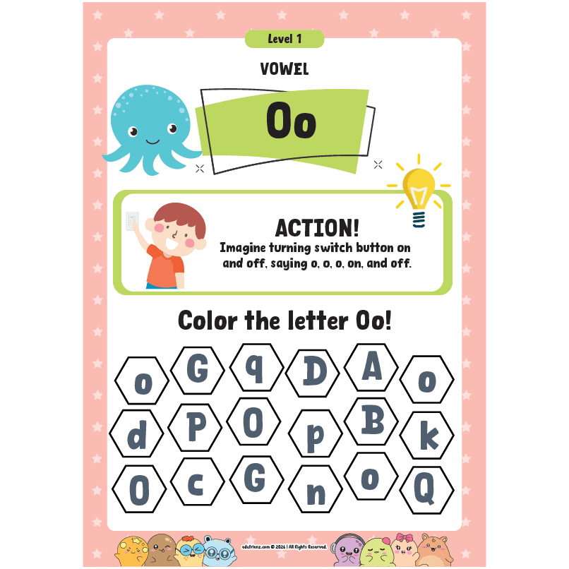 Phonics Level 1 N–Z | Learning Worksheet