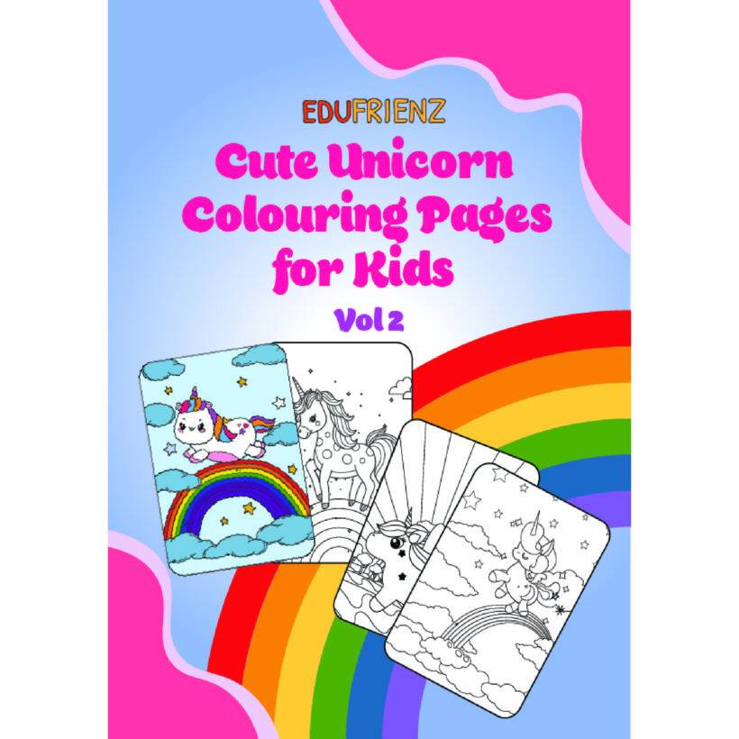 Cute Unicorn Vol 2 | Colouring Pages
