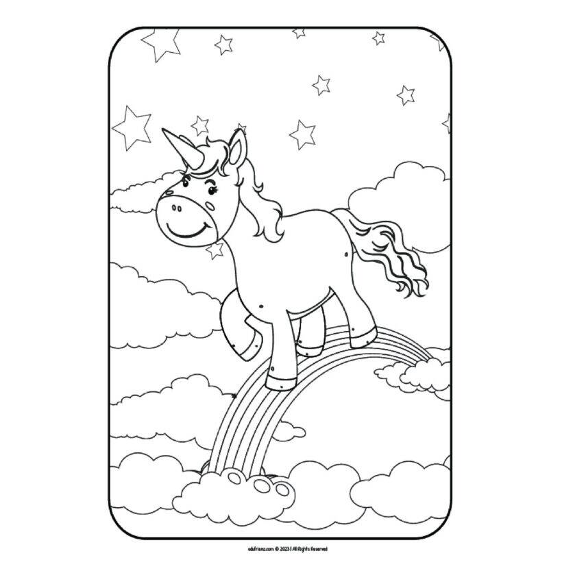 Cute Unicorn Vol 2 | Colouring Pages