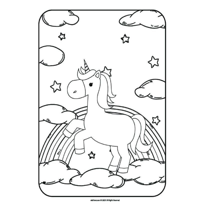 Cute Unicorn Vol 2 | Colouring Pages