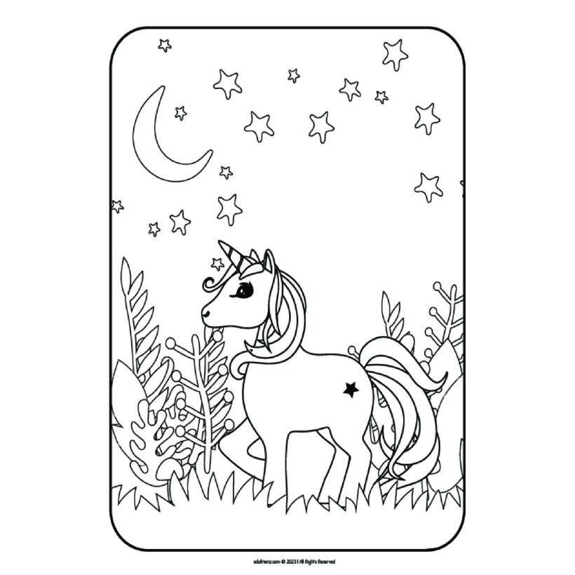 Cute Unicorn Vol 2 | Colouring Pages