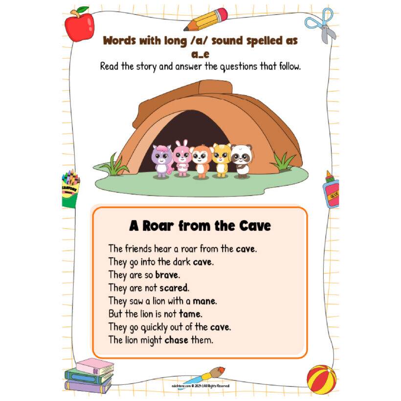 Learn Long Vowel Sound a Worksheet | Edufrienz 99