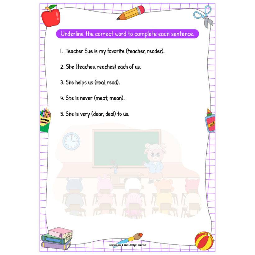 Learn Long Vowel Sound e Vol. 2 Worksheet | Edufrienz 99